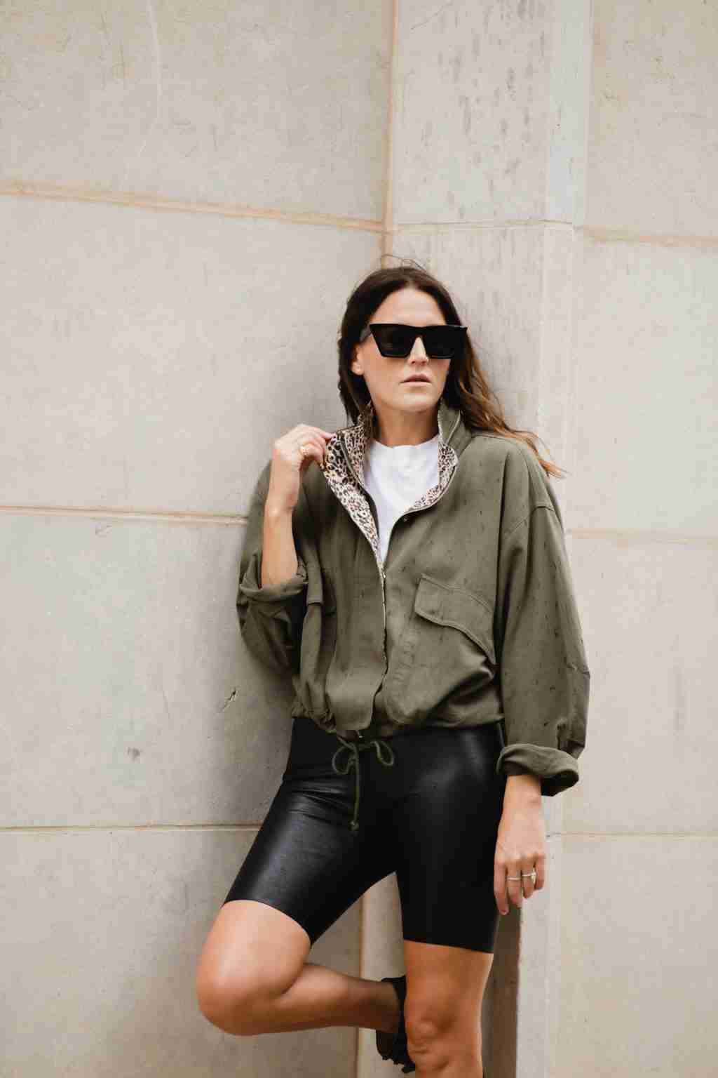 How to Wear Your Biker Shorts into Fall - the gray details