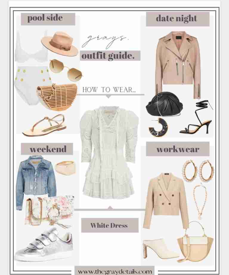 How To Style A White Dress 4 Ways - the gray details