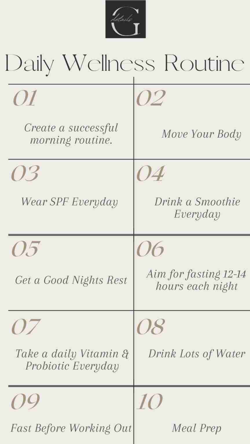 Daily Wellness Routine - the gray details | Lifestyle Blog