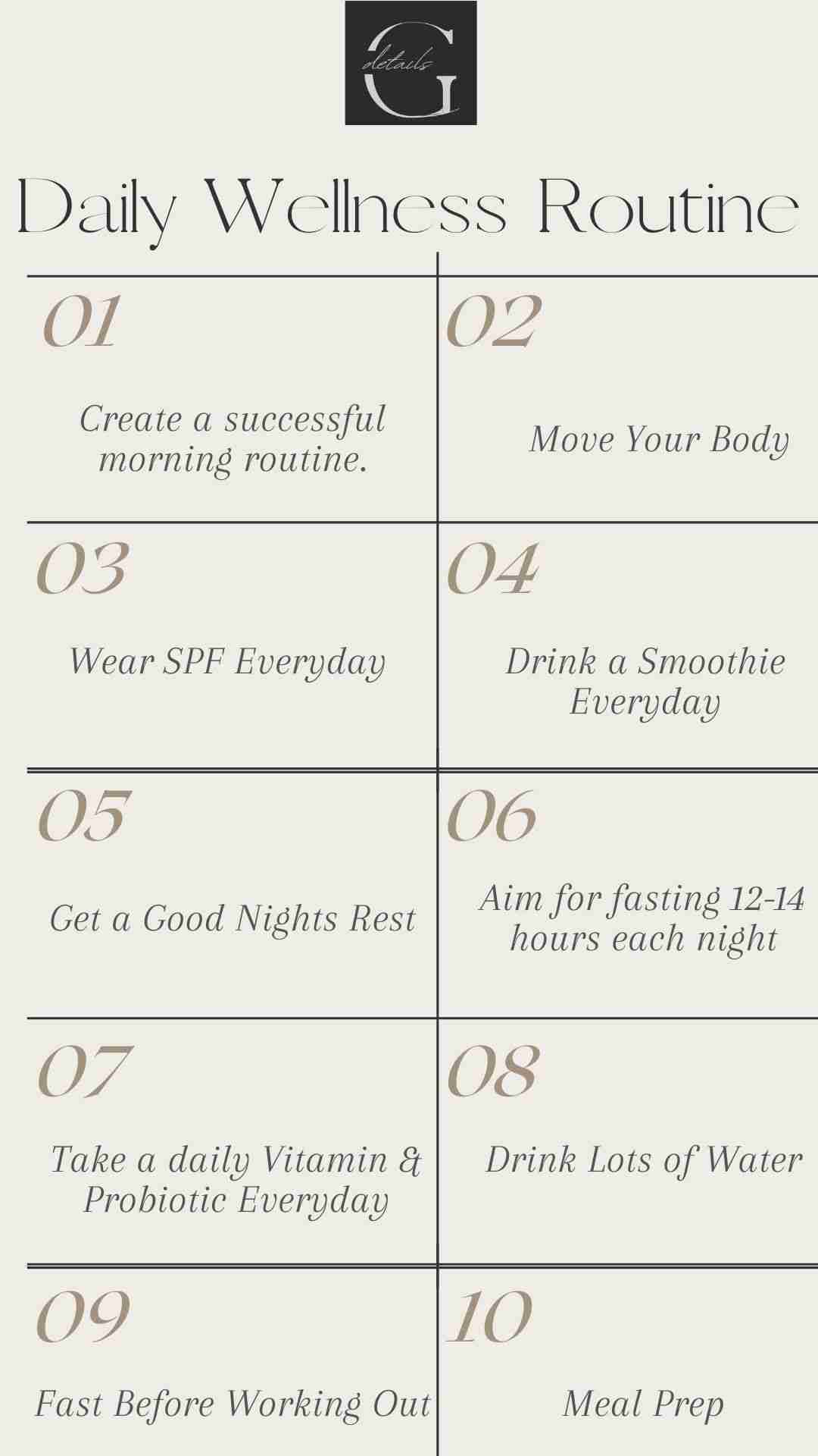 Daily Wellness Routine - the gray details | Lifestyle Blog