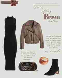 How to Wear a Brown Leather Jacket - the gray details