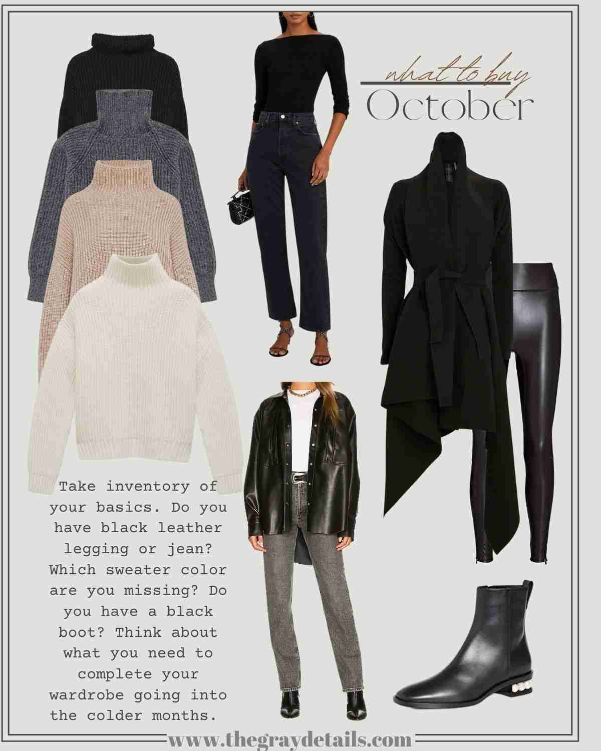 What to Buy In October | Monthly Shopping Guide - the gray details