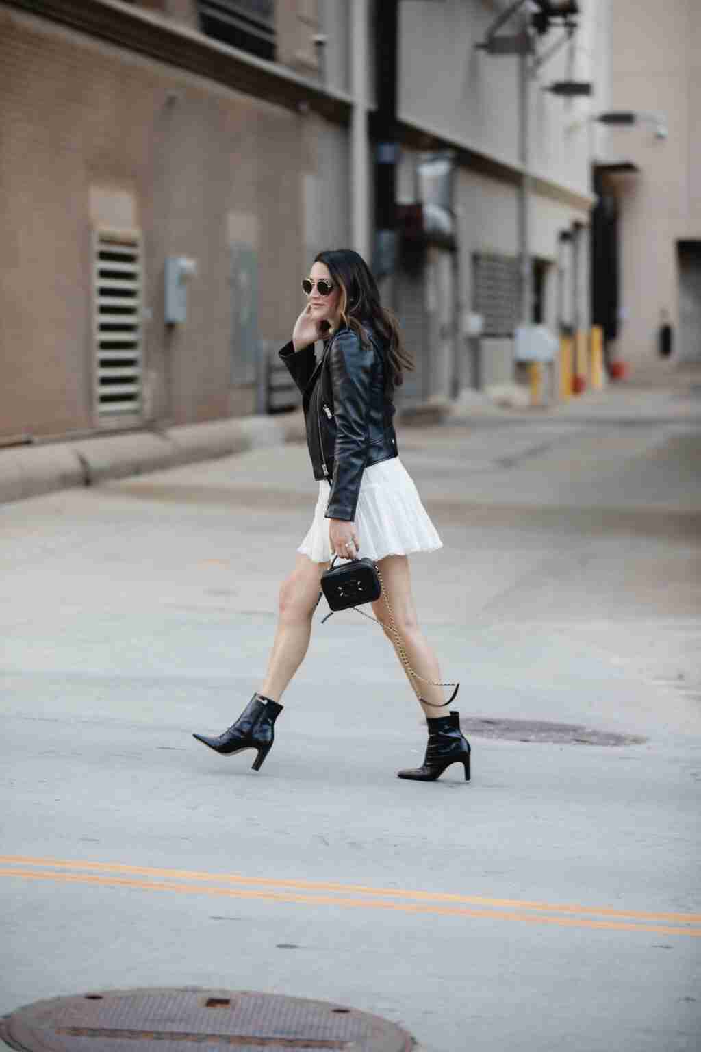 Ways to Wear A Black Leather Jacket - the gray details