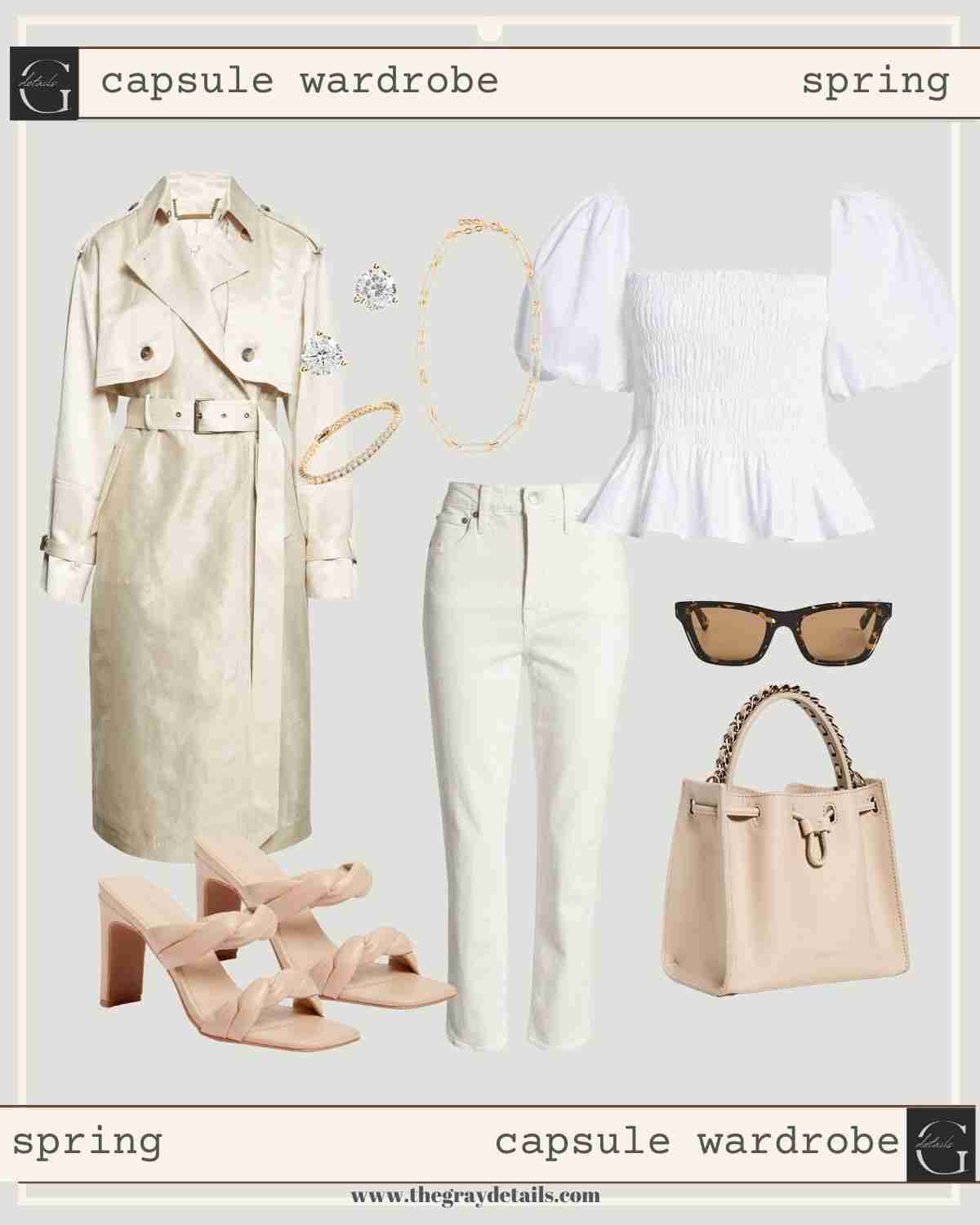 Casual Spring Capsule Wardrobe - the gray details