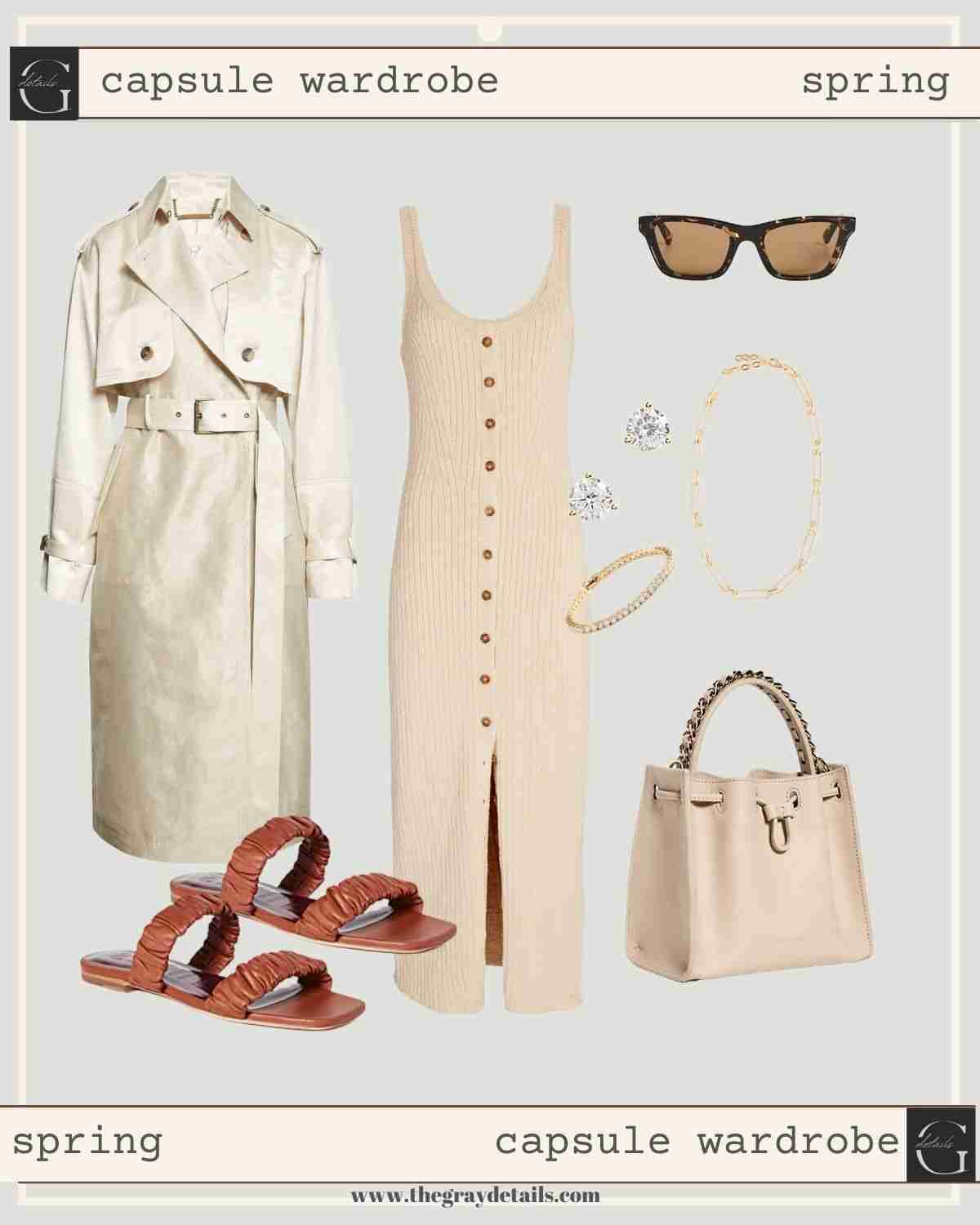 Casual Spring Capsule Wardrobe - the gray details