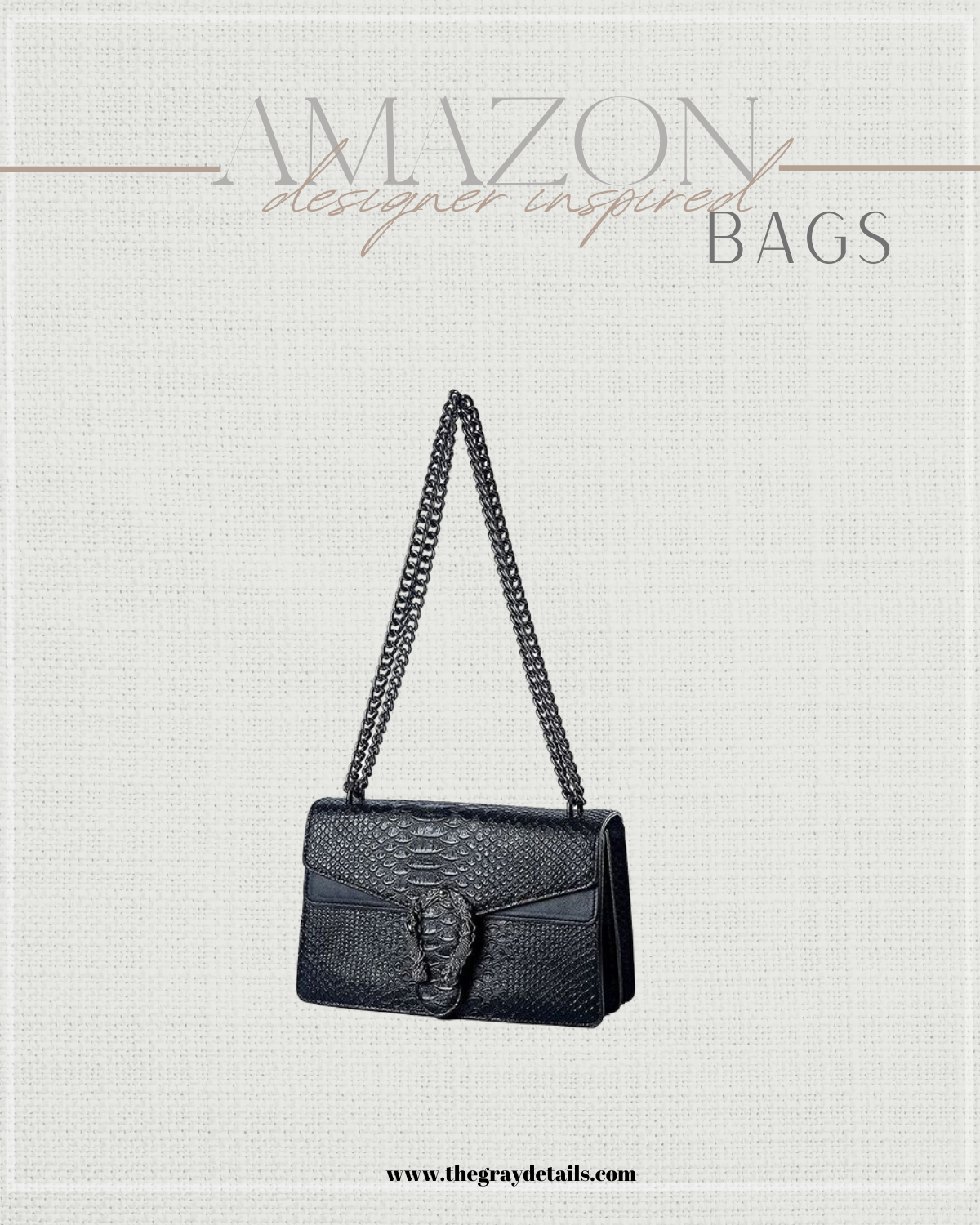 12 Designer Inspired Handbags on Amazon - the gray details