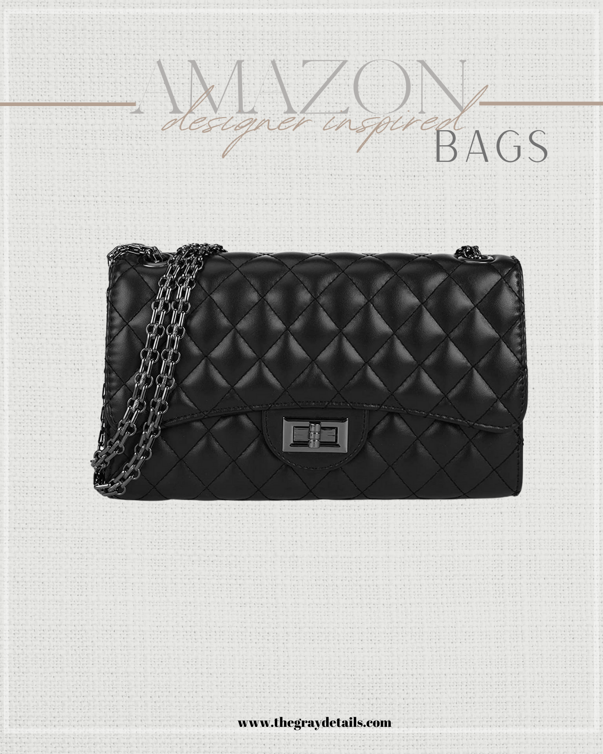 12 Designer Inspired Handbags on Amazon - the gray details