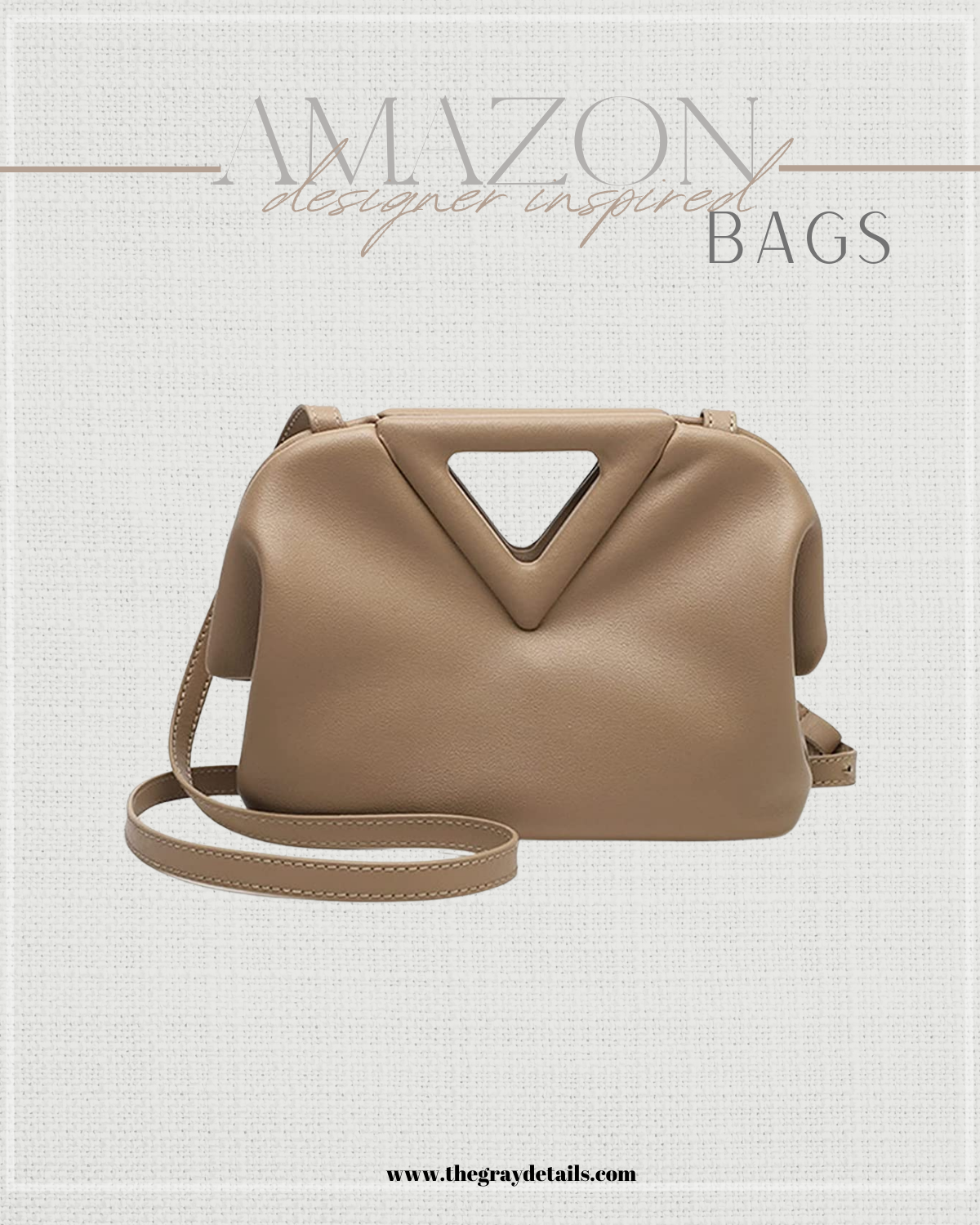 12 Designer Inspired Handbags on Amazon - the gray details