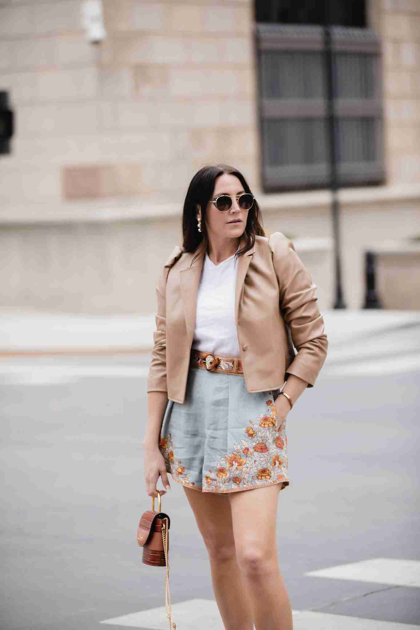 How to Wear A Jacket with Shorts - the gray details
