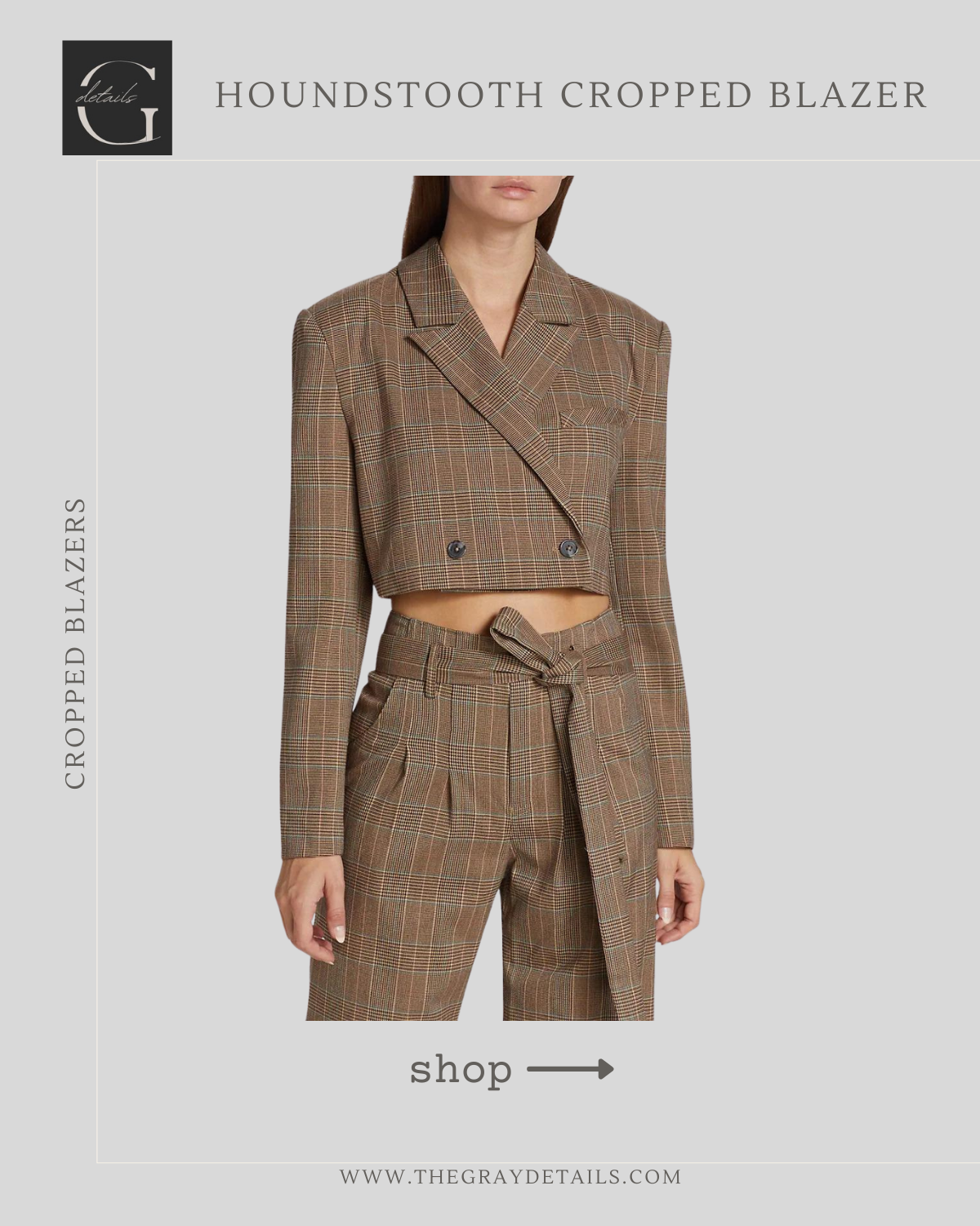 How to Wear Cropped Blazer - the gray details