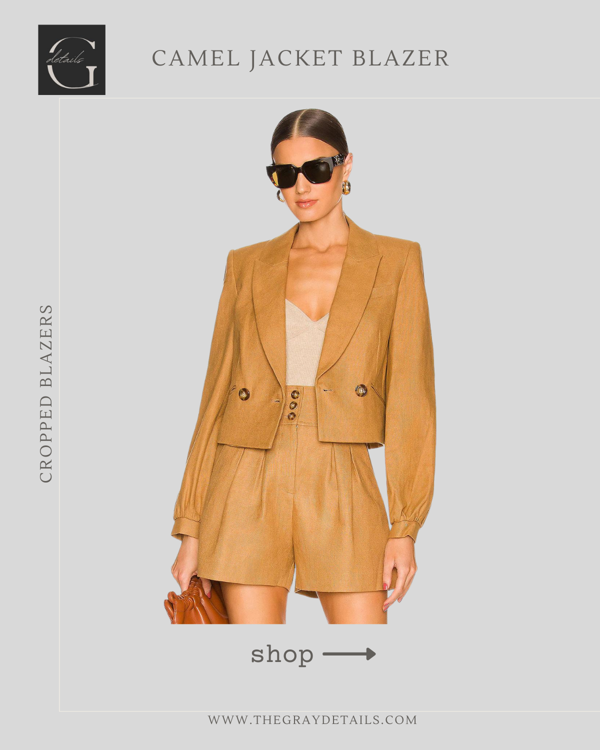 How to Wear Cropped Blazer - the gray details