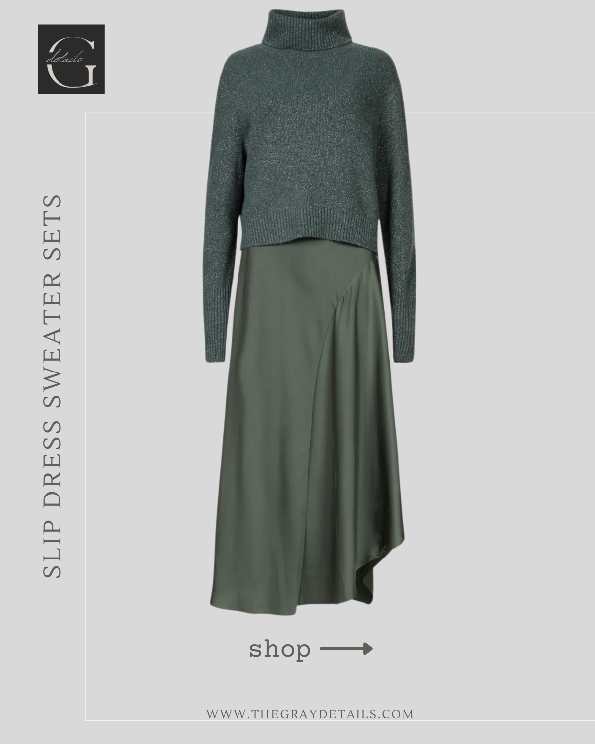 15+ Slip Dress with Sweater Sets - the gray details