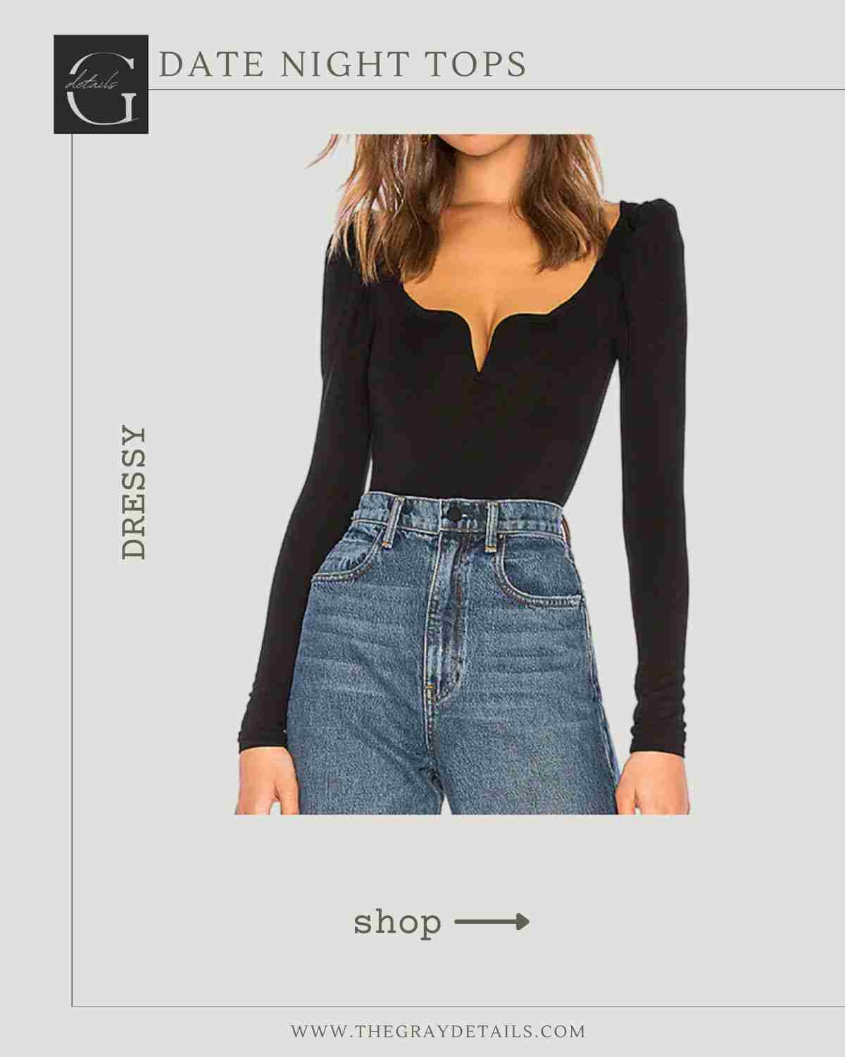 29 Women's Date Night Tops - the gray details