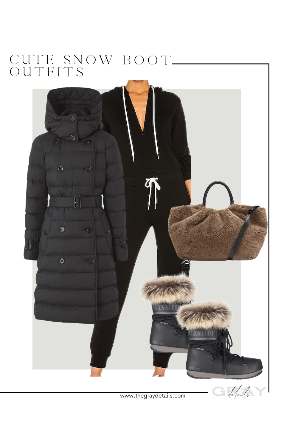Cute Winter Outfits with Snow Boots - the gray details