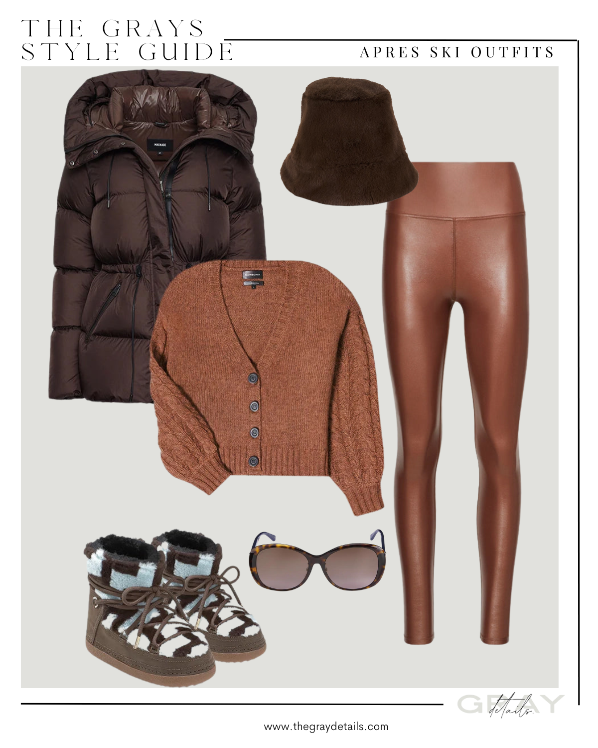 15 Apres Ski Outfits - the gray details | Neutral Daily Outfit Guides