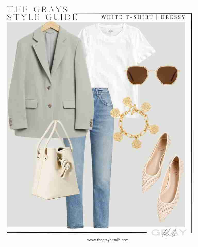 How to Style A Basic White Tee 11 Ways - the gray details