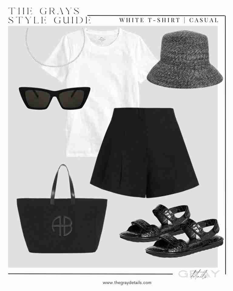 How to Style A Basic White Tee 11 Ways - the gray details