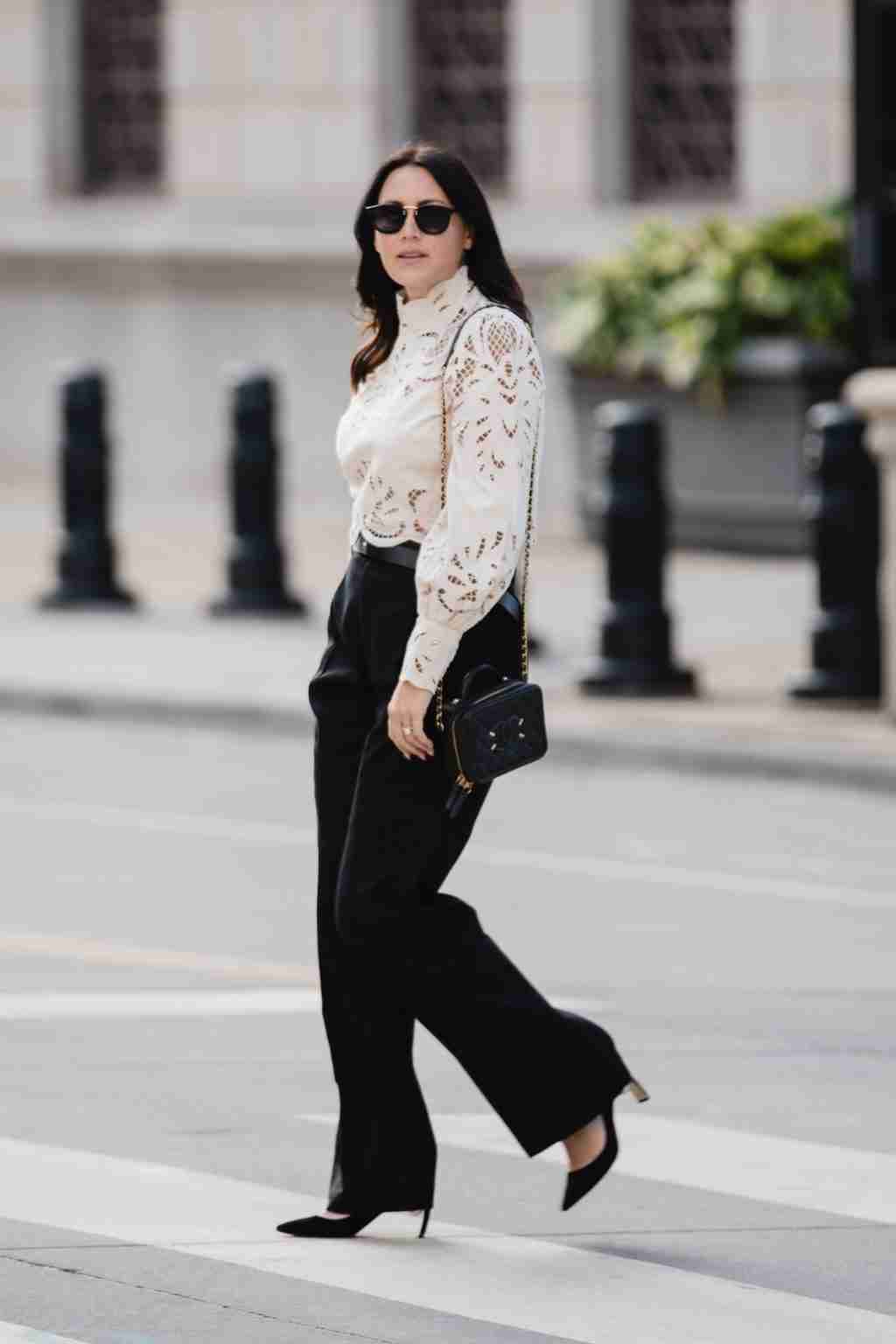 8 Lace Top Outfit Ideas - the gray details | Neutral Daily Outfit
