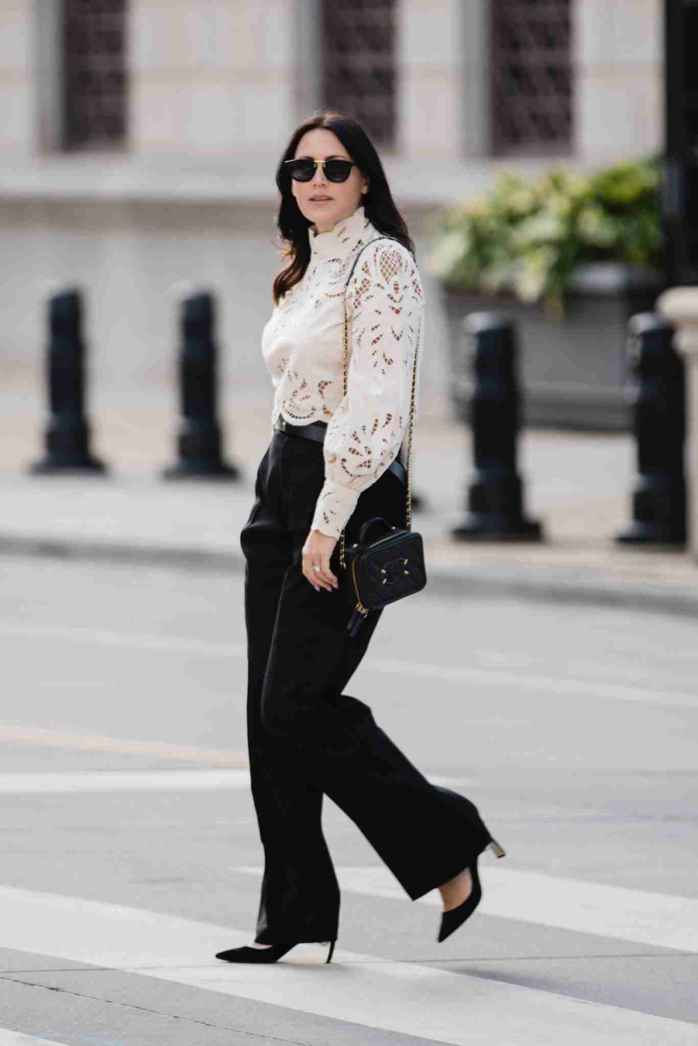 12 Lace Top Outfit Ideas - the gray details | Neutral Daily Outfit