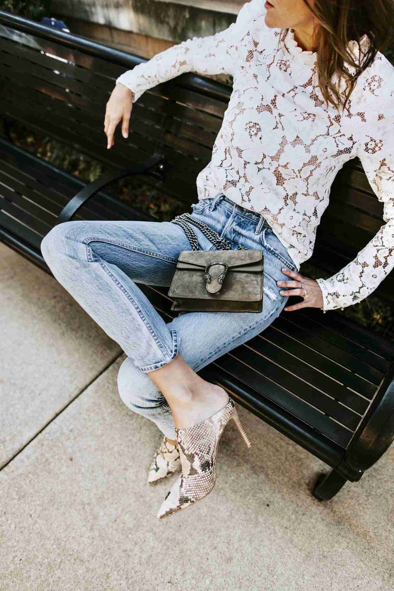 12 Lace Top Outfit Ideas - the gray details | Neutral Daily Outfit