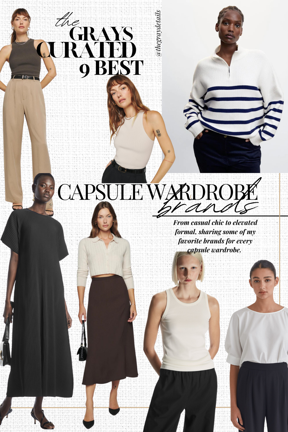 12 Best Capsule Wardrobe Brands - the gray details