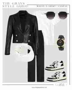 How to Style A Basic White Tee 11 Ways - the gray details