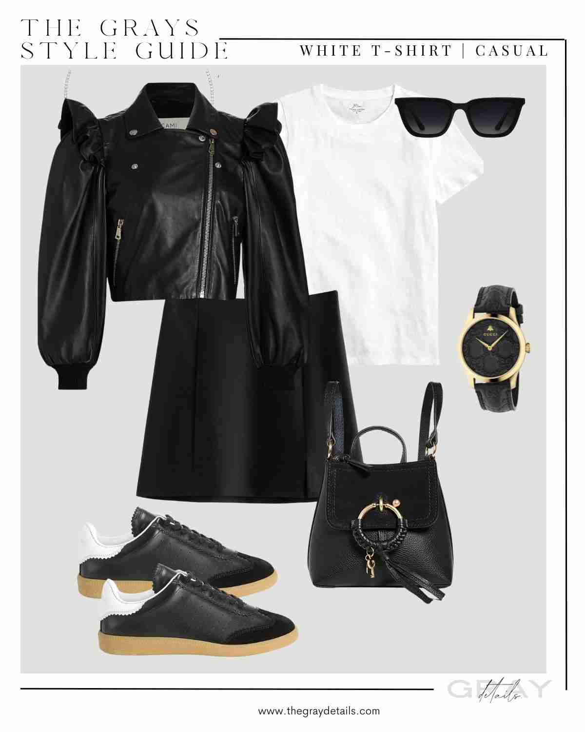How to Style A Basic White Tee 11 Ways - the gray details