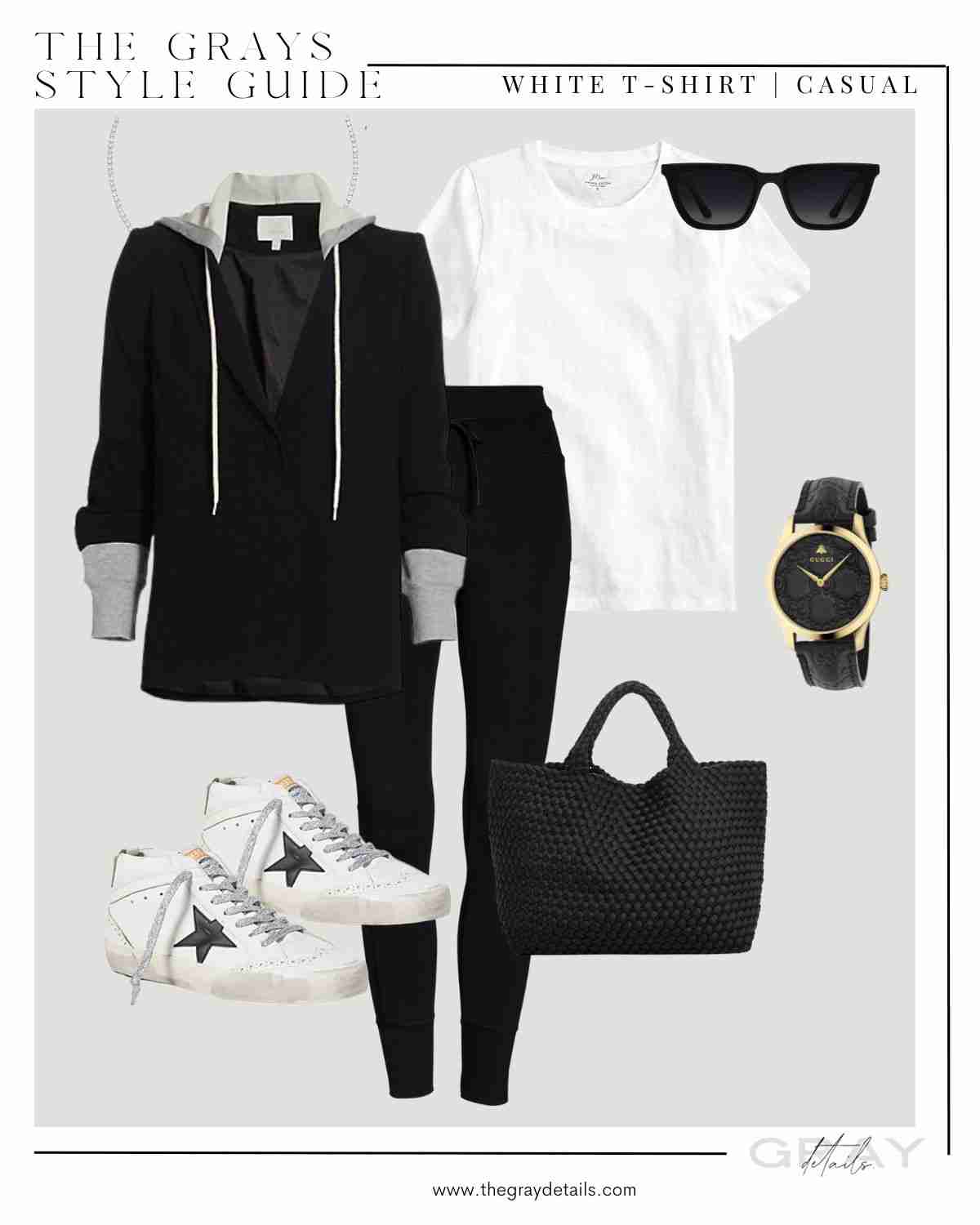 How to Style A Basic White Tee 11 Ways - the gray details