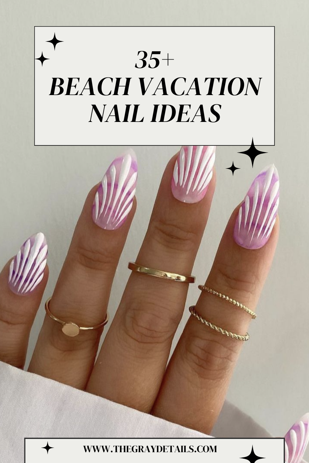 Beach Vacation Nails - the gray details | Neutral Daily Outfit Guides