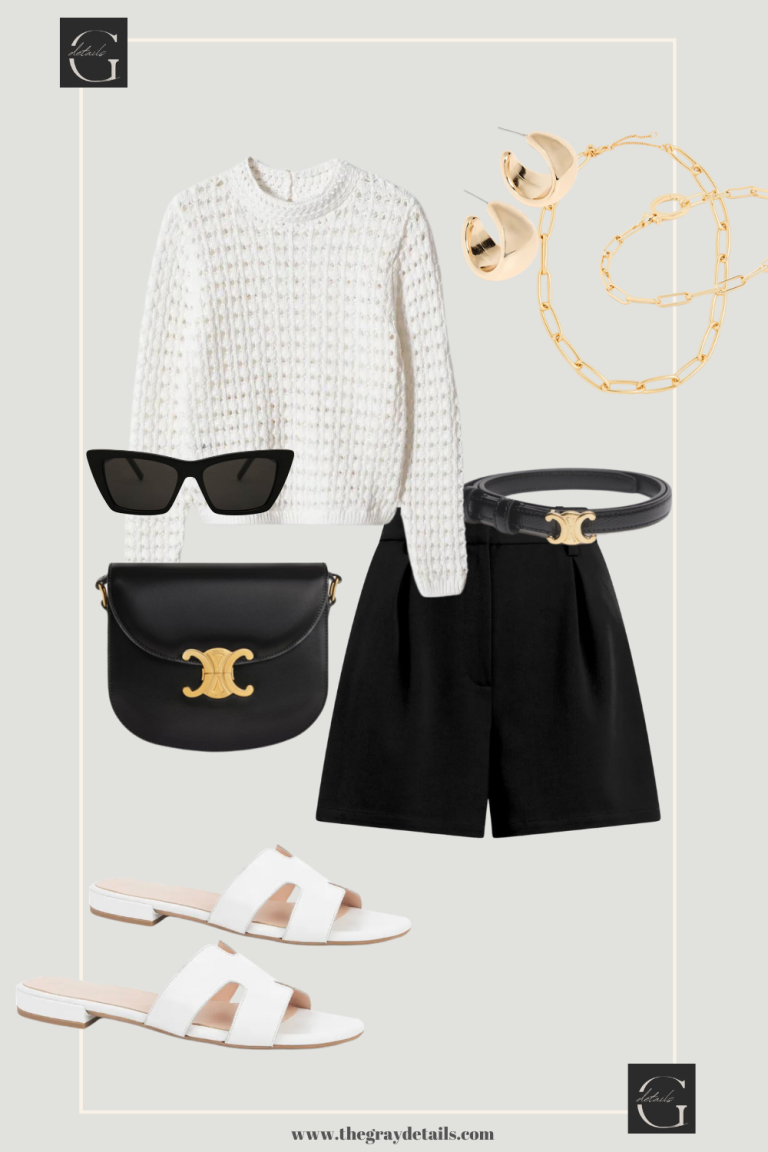 15 Black Shorts Outfits - the gray details