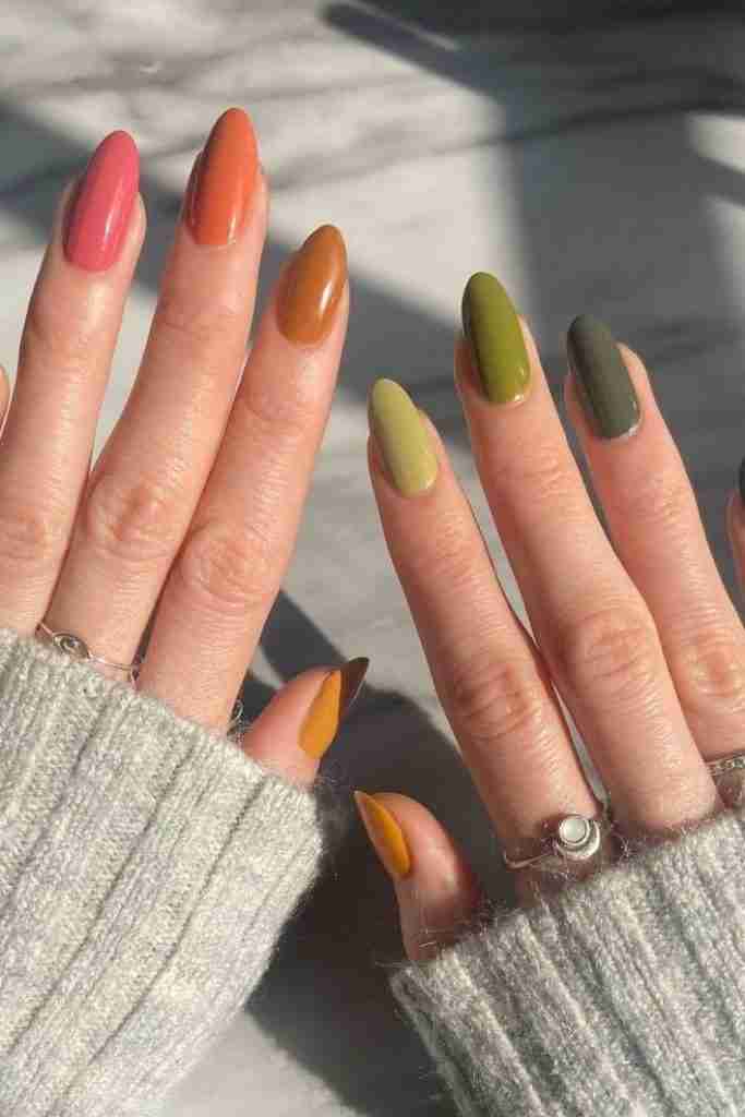 Bright Color Nails For Spring - the gray details