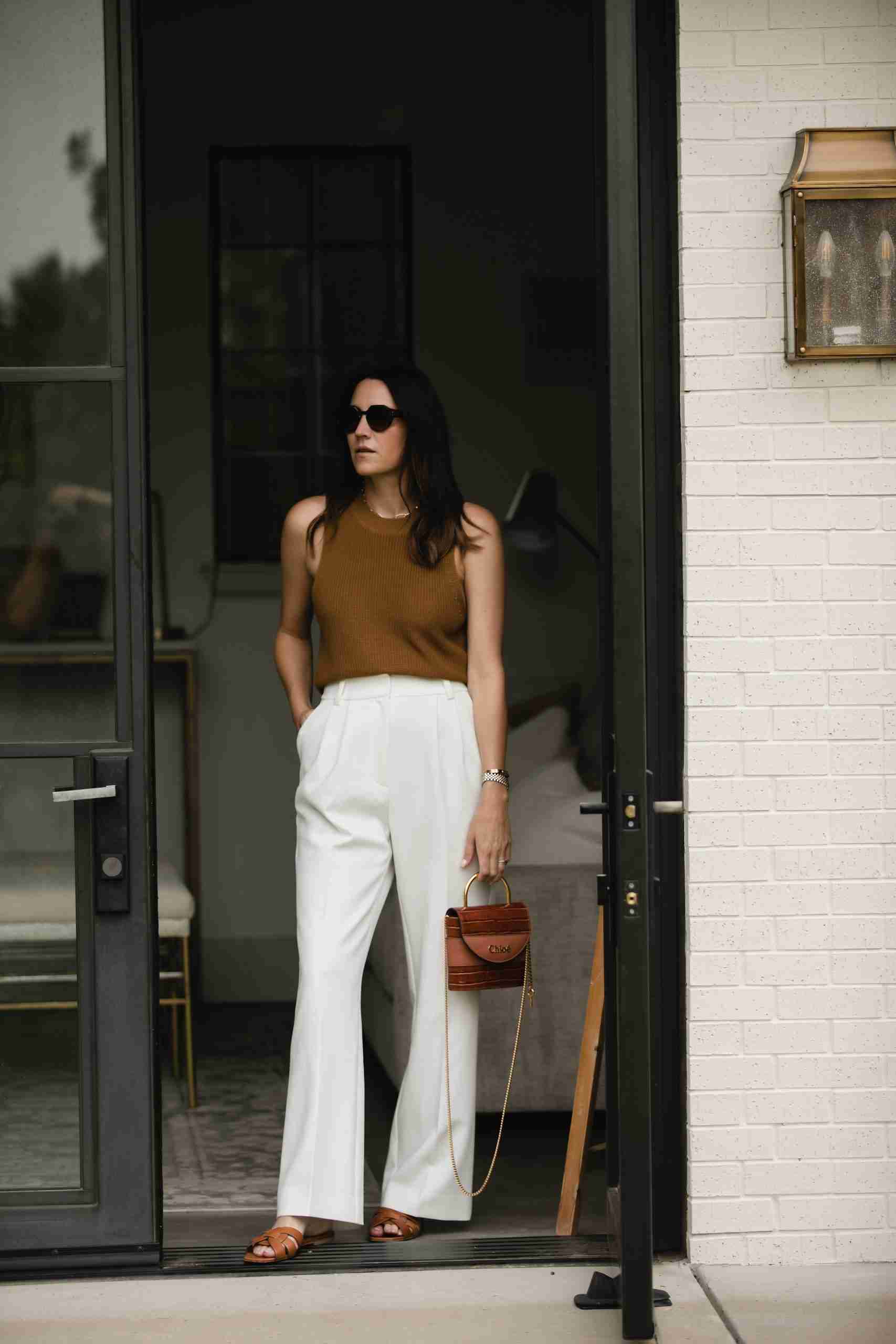 Classy White Trouser Outfits for Spring & Summer - the gray details