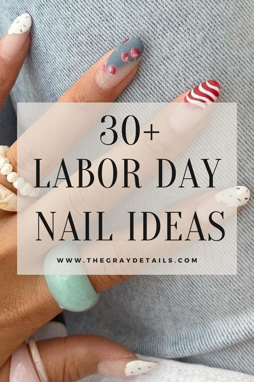 Labor Day Nails - the gray details | Lifestyle Blog