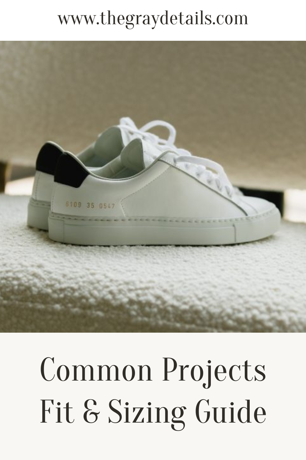 Common Projects Sneakers Review - the gray details