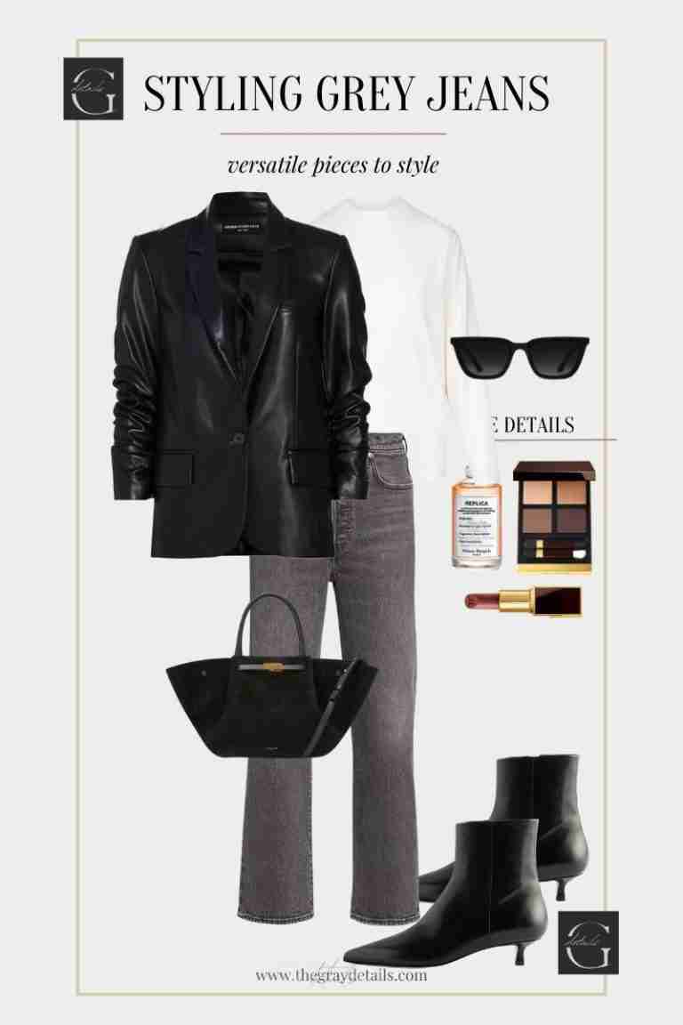 16 Classy Grey Jean Outfit Ideas for Fall - the gray details