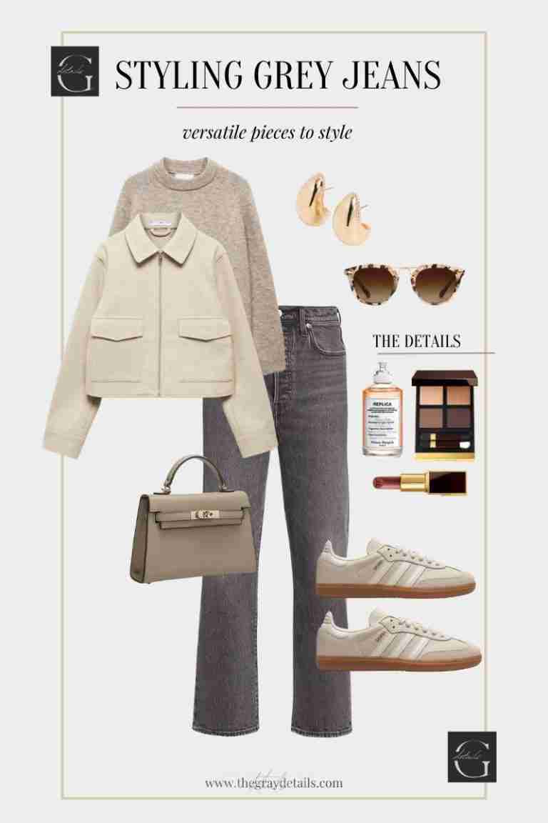 16 Classy Grey Jean Outfit Ideas for Fall - the gray details