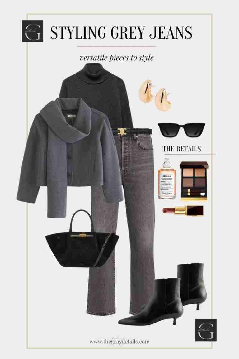 16 Classy Grey Jean Outfit Ideas for Fall - the gray details