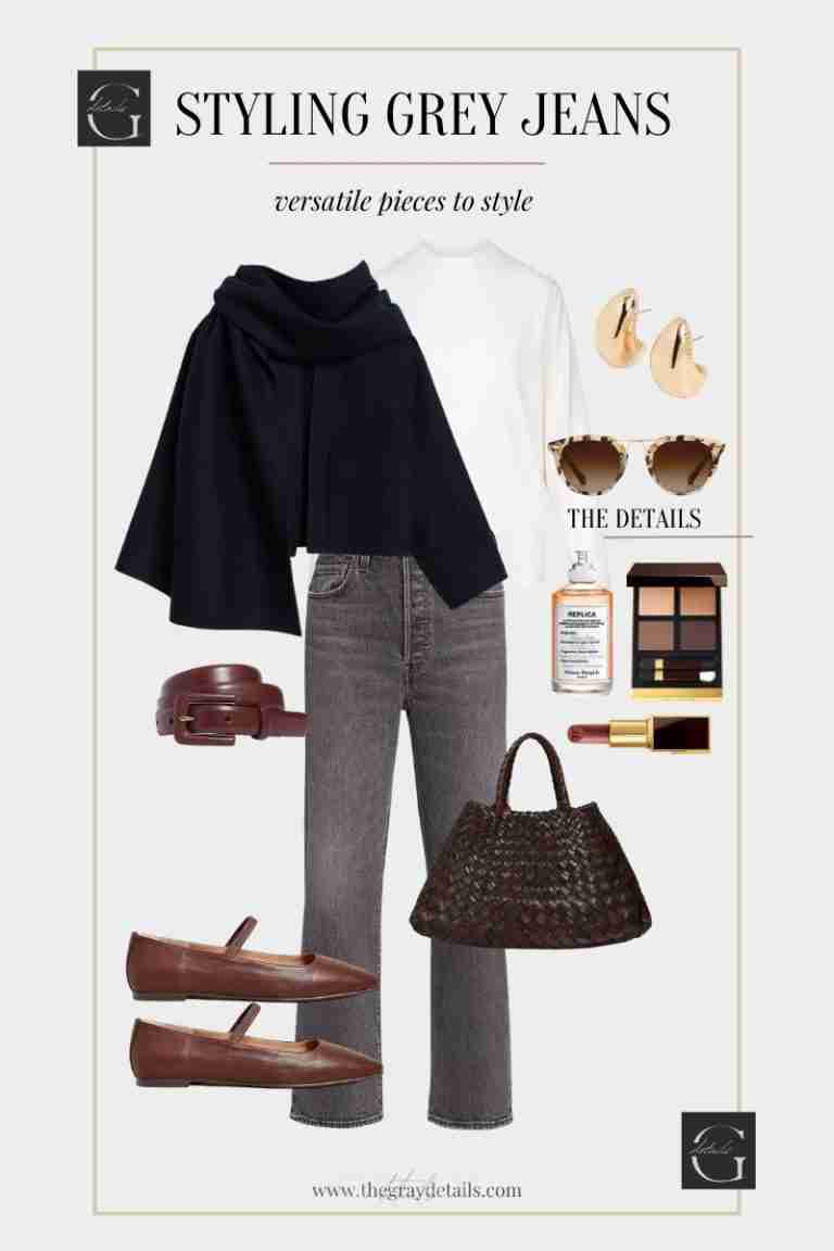 16 Classy Grey Jean Outfit Ideas for Fall - the gray details
