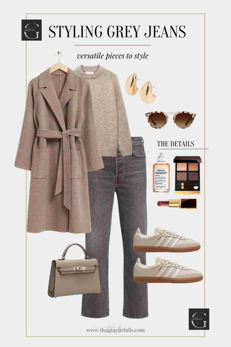 16 Classy Grey Jean Outfit Ideas for Fall - the gray details