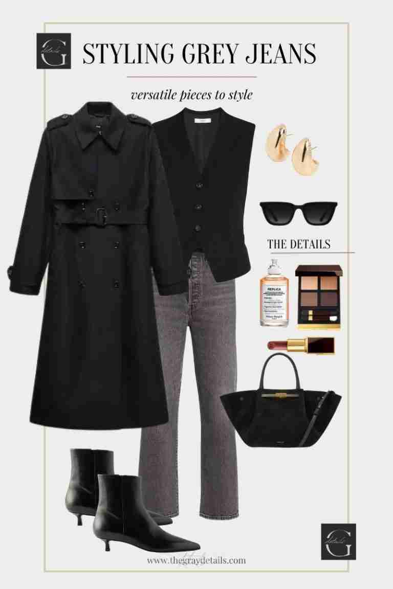 16 Classy Grey Jean Outfit Ideas for Fall - the gray details