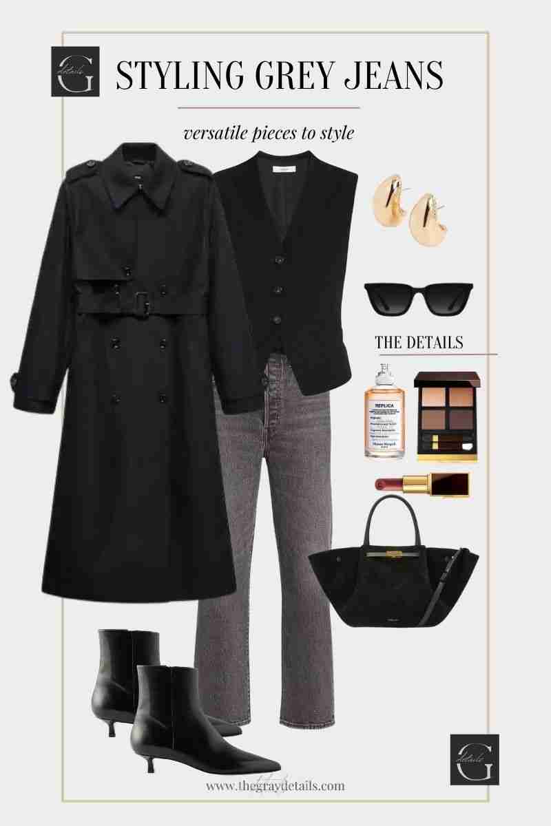 16 Classy Grey Jean Outfit Ideas for Fall - the gray details