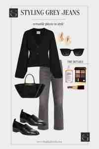 16 Classy Grey Jean Outfit Ideas for Fall - the gray details