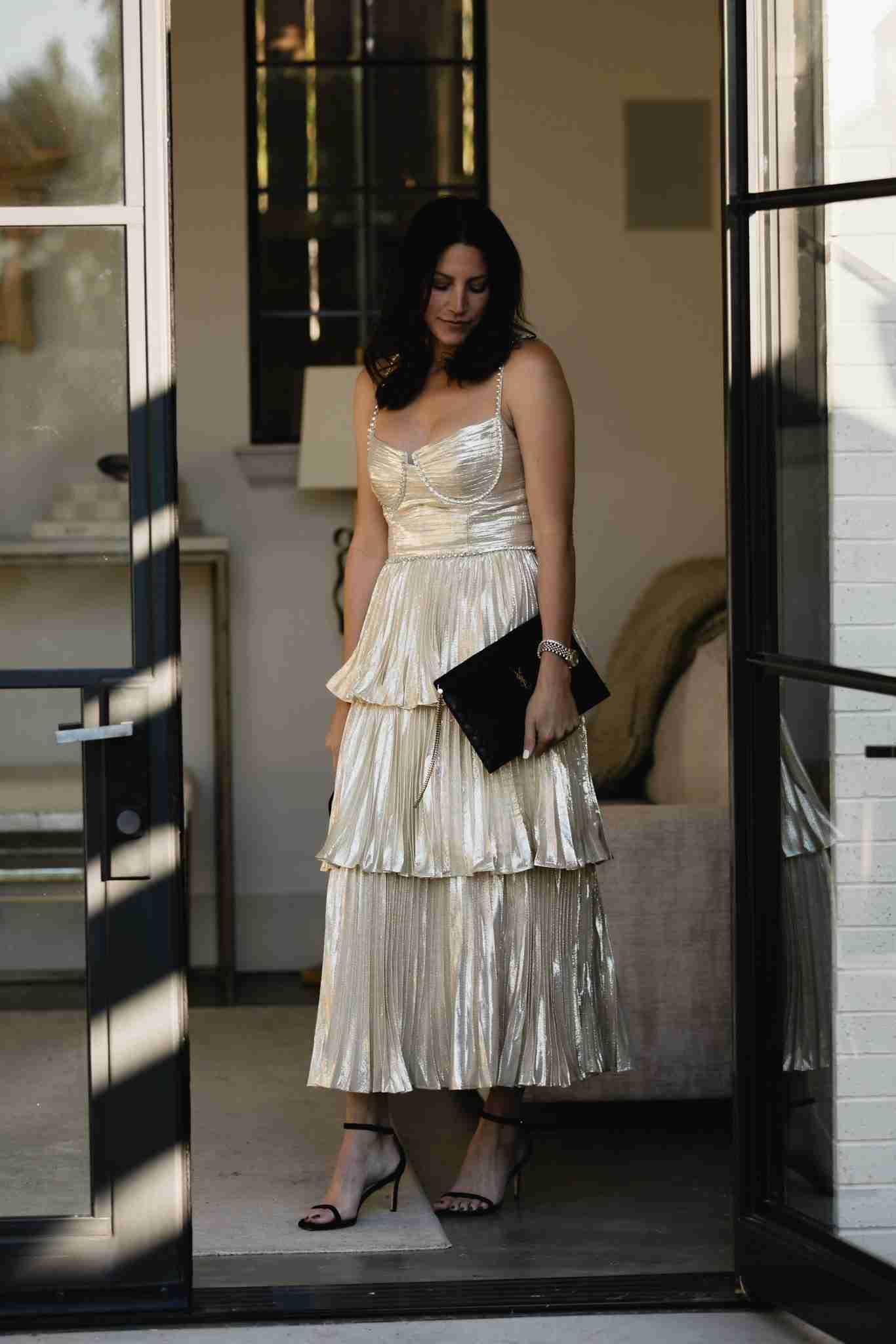 Metallic Dresses for Your Holiday Party - the gray details