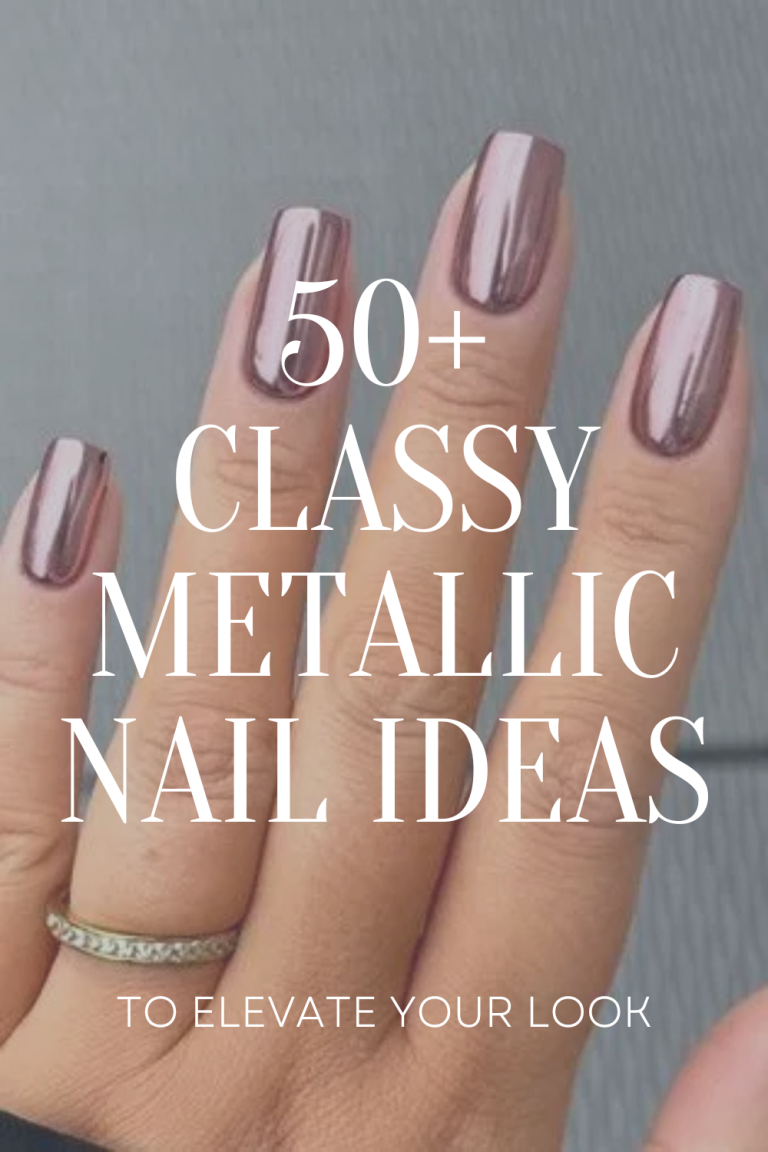 50 + Metallic Nail Ideas - the gray details
