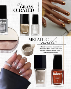40 + Metallic Nail Ideas - the gray details