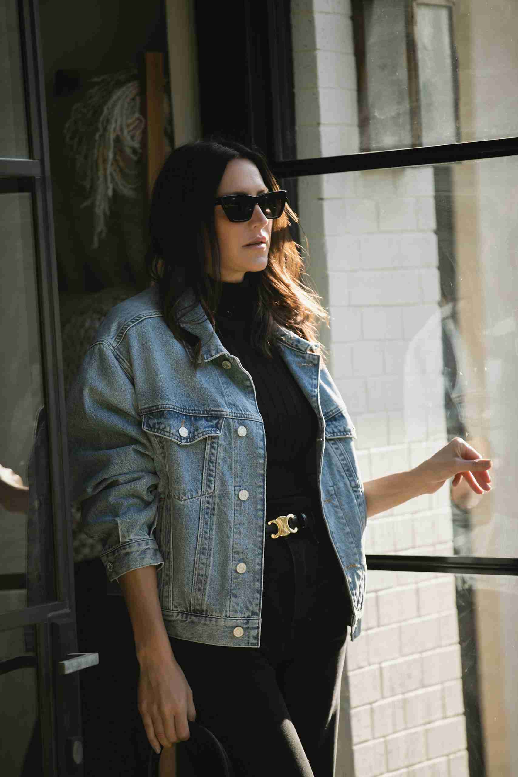 How to Style a Jean Jacket - the gray details