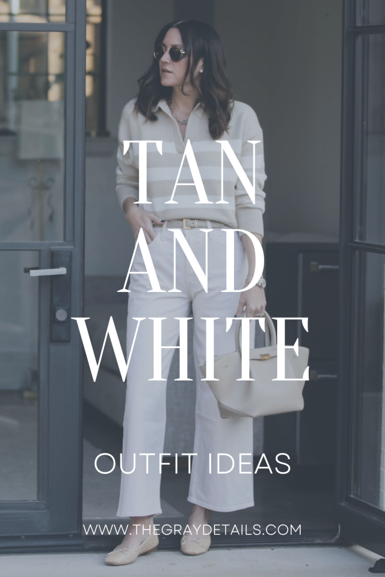 Tan and White outfit ideas - the gray details