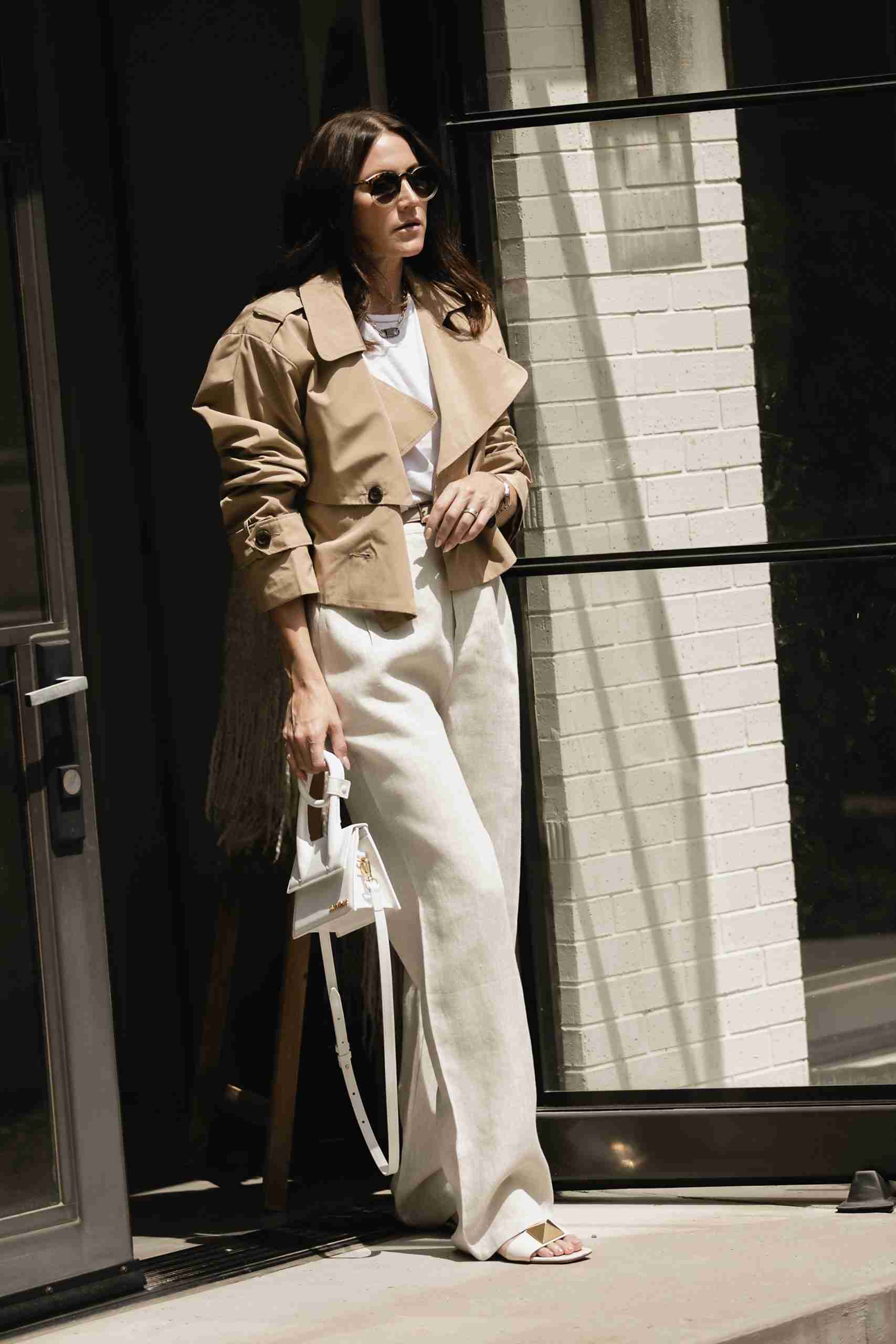 How to style a cropped trench coat - the gray details