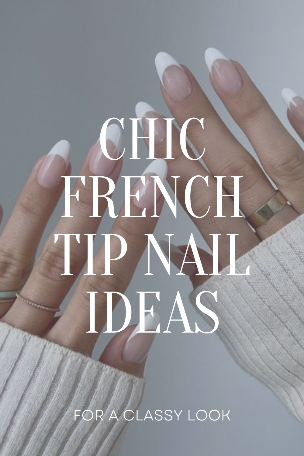 45 French Tip Nail Ideas - the gray details