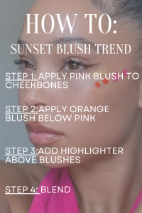 Sunset Blush Makeup trend for summer - the gray details